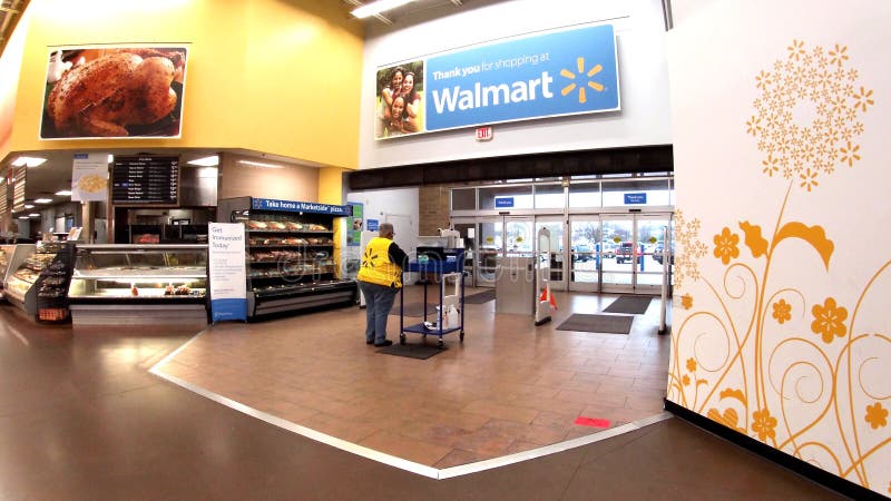 Walmart Super Center Door Greeter Editorial Photography - Image of ...