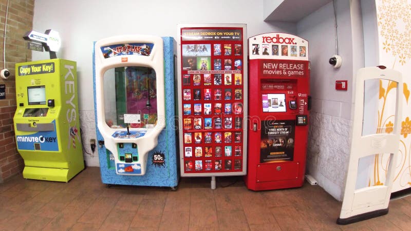 Walmart Super Center Entrance Game Machines and Red Box Editorial Photo ...