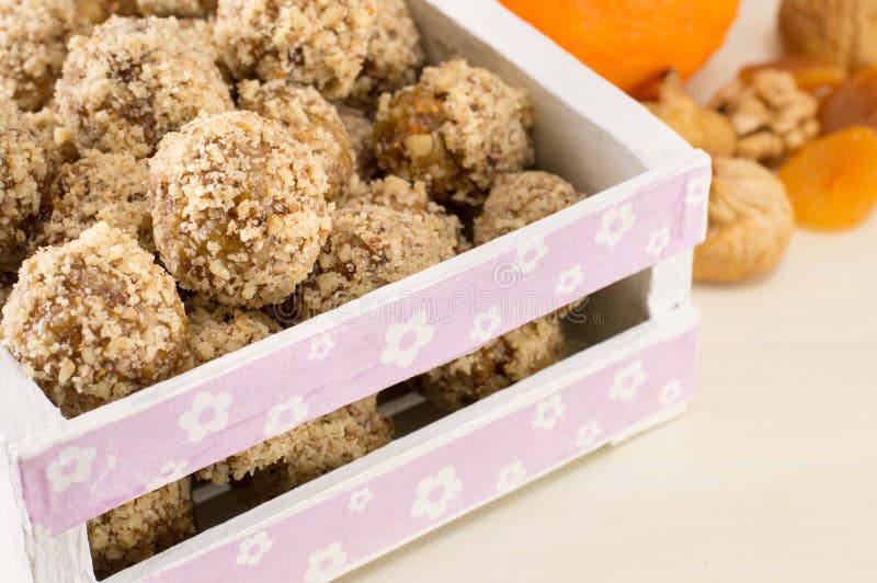 Walnut balls stock image. Image of desser, cookies, closeup - 66169037