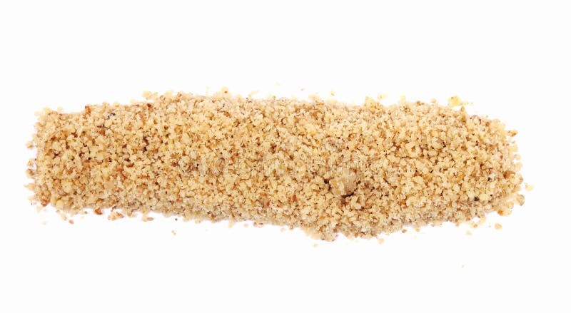 Walnut Chopped, Grated Pile Isolated on White Stock Photo - Image of ...