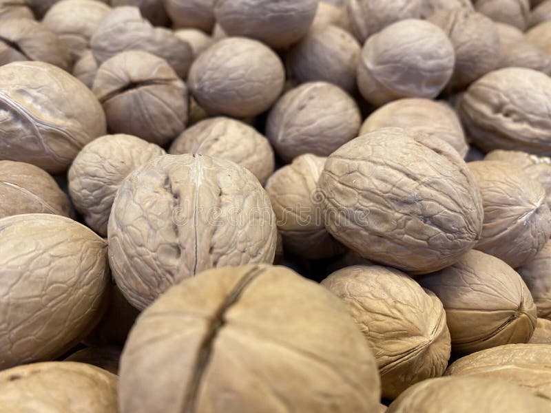 Walnut Close-up in the Store on the Counter Stock Photo - Image of ...