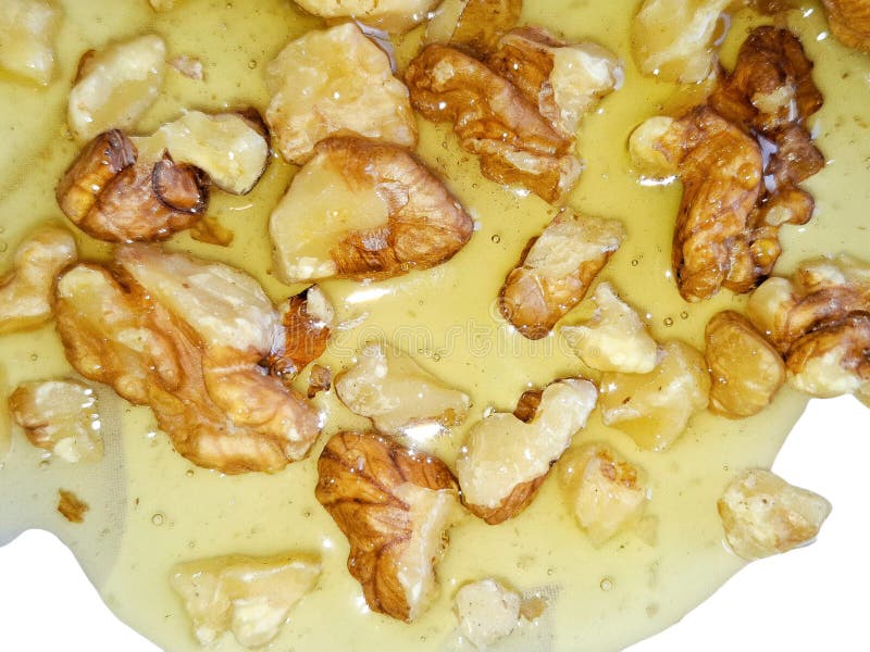 Walnut Core with Polyfloral Honey Stock Photo - Image of healthy, core ...