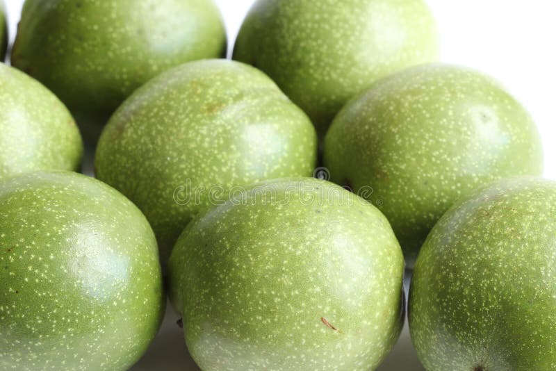 Green walnut. stock image. Image of lemon, healthy, organic - 229179845