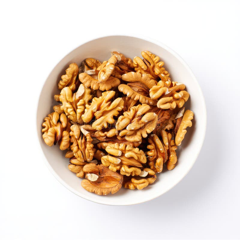 Walnut Halves in a Bowl Ready for Culinary Use or Snacking at Any Time ...