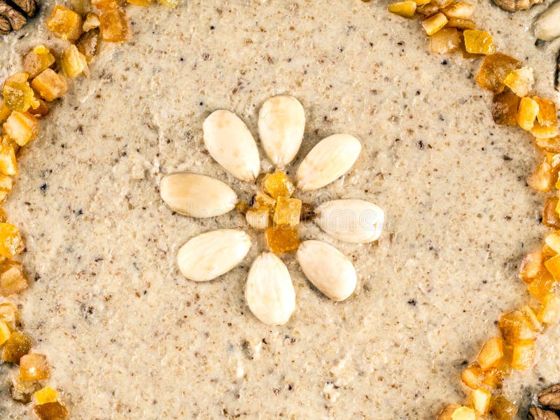 Walnut icing cake stock photo. Image of pastry, birthday - 75453456