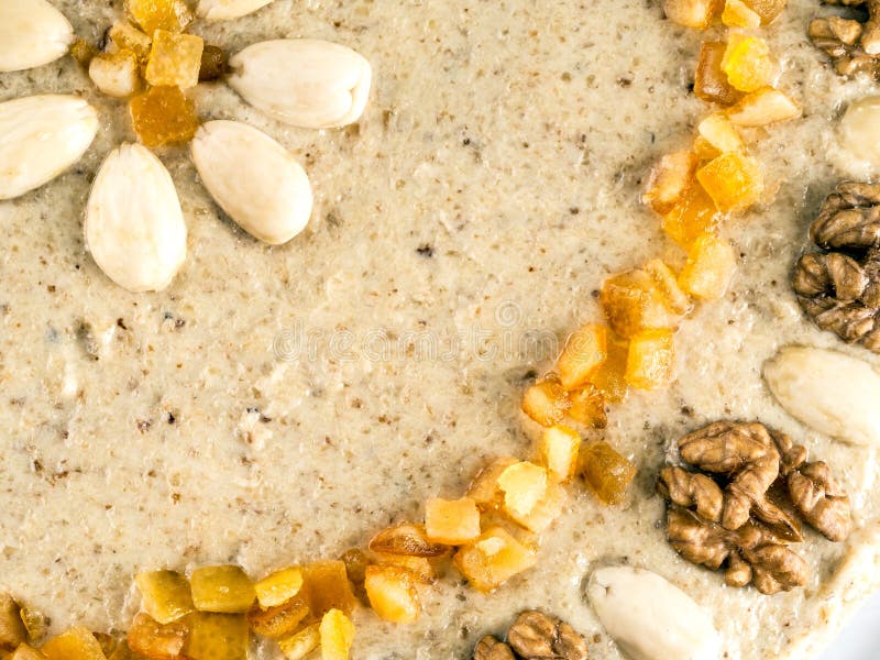 Walnut icing cake stock image. Image of bakery, cake - 75455243