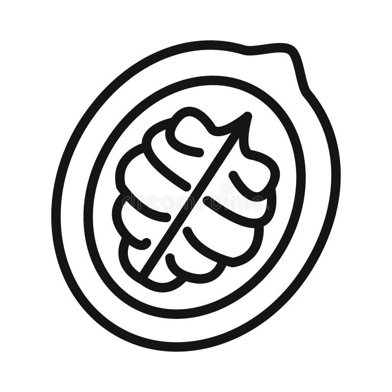 Walnut Icon Mark in Filled Style Stock Vector - Illustration of ...