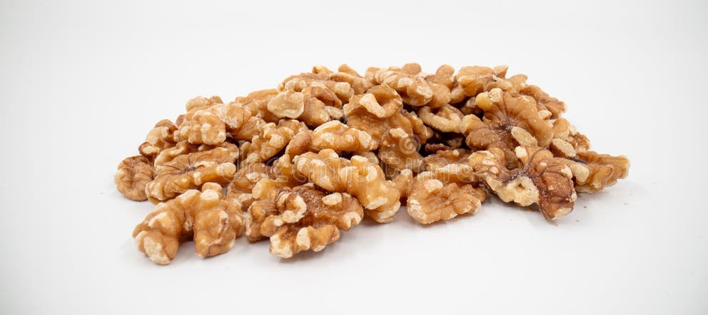 Walnut Inside Close Up Isolated Stock Image - Image of cracked, macro ...