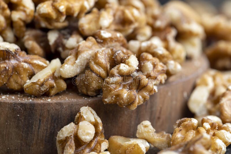 Walnut Kernel on the Kitchen Table during Cooking Stock Photo - Image ...