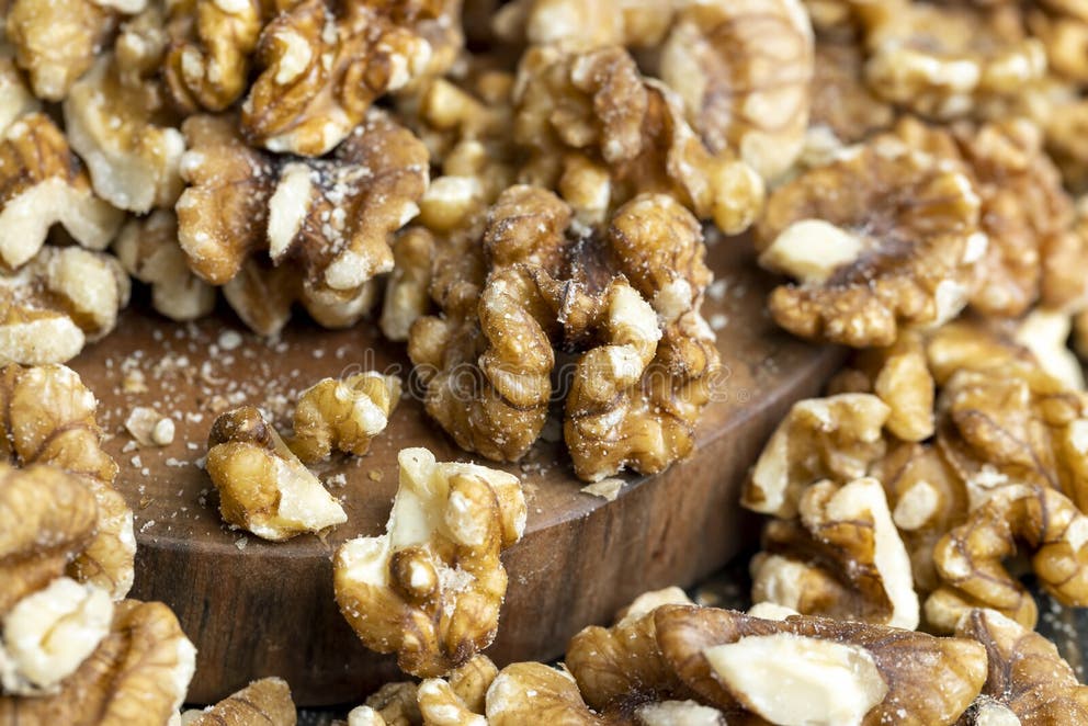 Walnut Kernel on the Kitchen Table during Cooking Stock Photo - Image ...