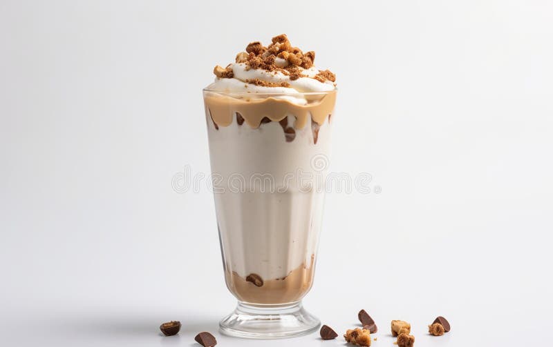Walnut Milkshake without Background Stock Illustration - Illustration ...