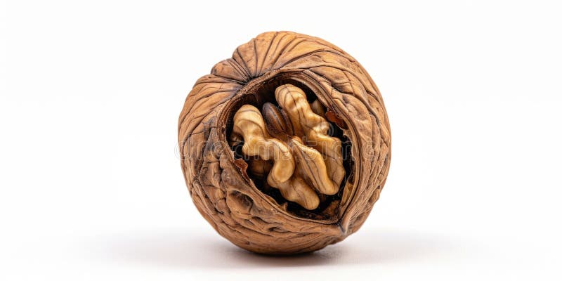 A Walnut Nut Nestled Inside a Walnut Shell. Perfect for Food and ...