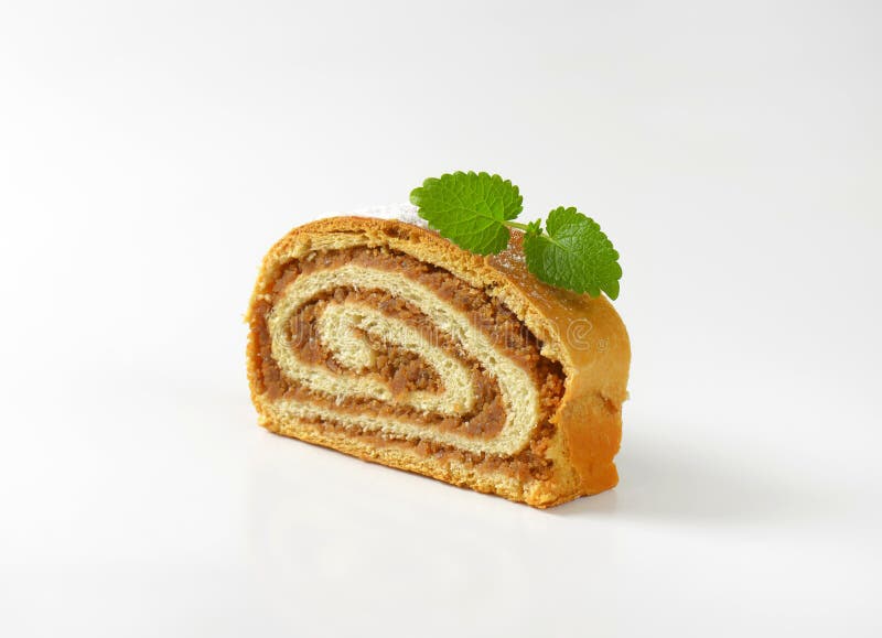 Walnut roll slice stock photo. Image of shot, ground - 59952856