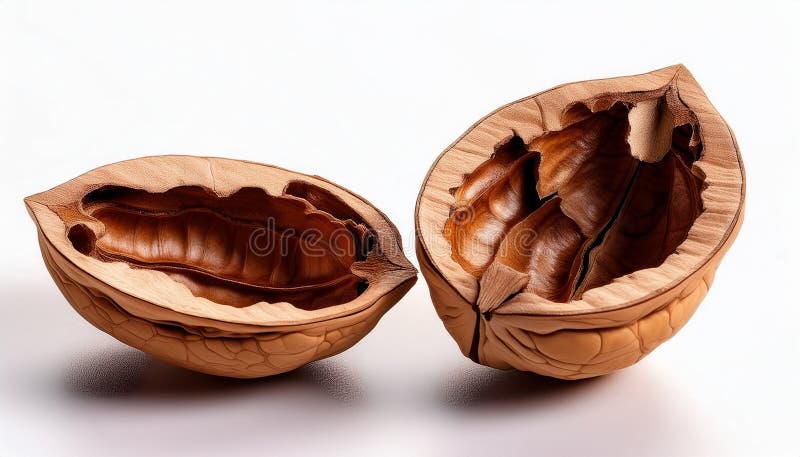 Walnut shells stock illustration. Illustration of highlighting - 372967476