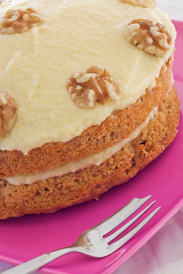 Walnut Sponge Cake stock image. Image of nutrition, sweet - 14675621