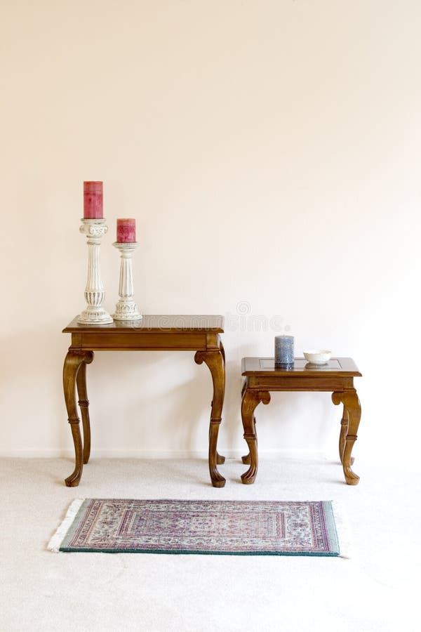 Walnut stack tables stock image. Image of furniture, indoors - 2210359