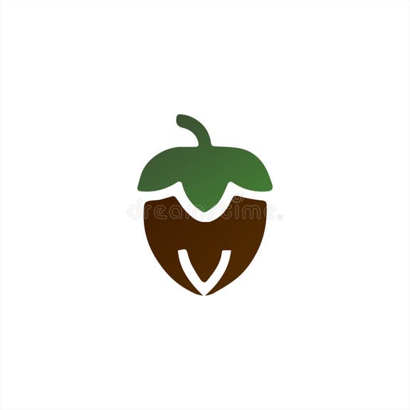 Walnut in Vector. Nut Logo on White Background Stock Vector ...