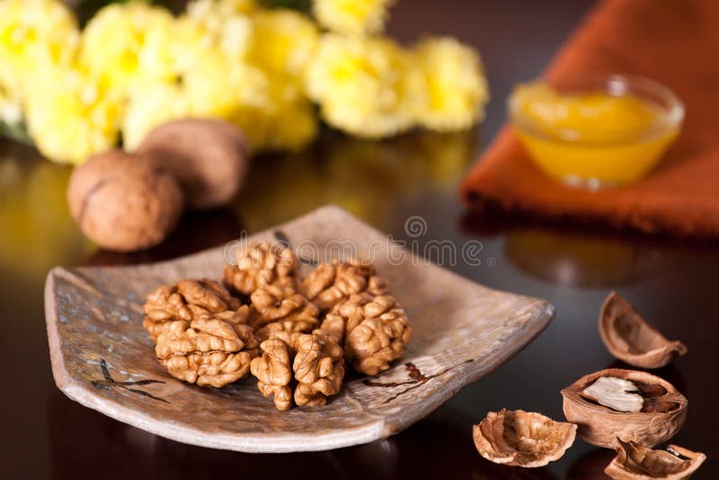 Walnuts stock image. Image of horizontal, yellow, nuts - 22104159
