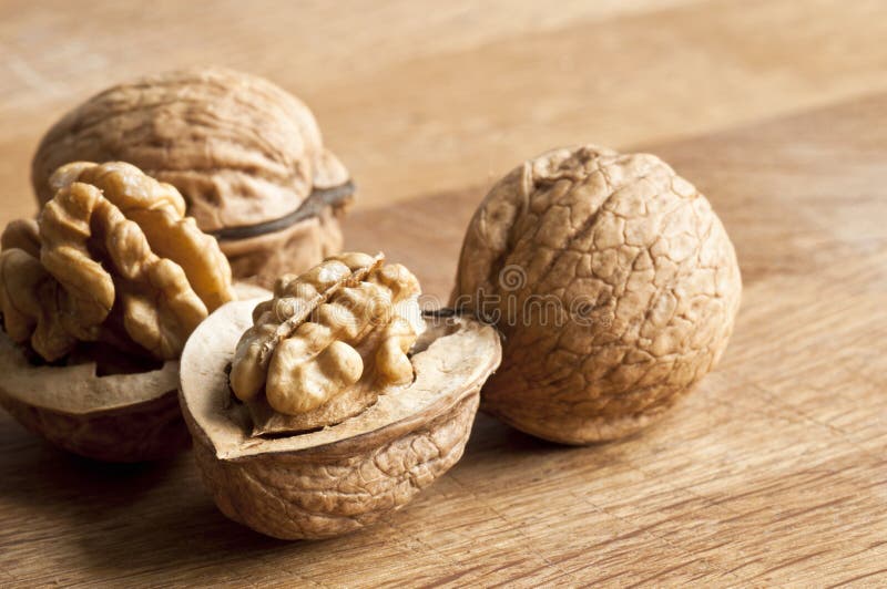 Walnut Cake with Piece Cut Off Nuts Stock Photo - Image of textured ...