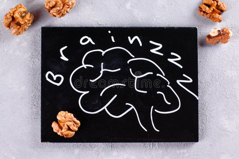 Walnuts As Healthy Food for the Brain. Walnut Kernels Stock Photo ...