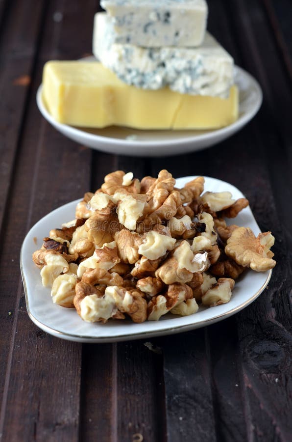 Walnuts and cheese stock photo. Image of cheese, walnuts - 27374634