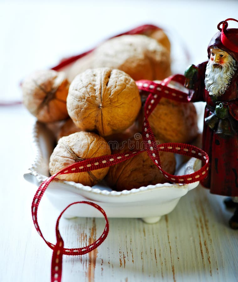 Walnuts on Rustic Wooden Board Stock Photo - Image of healthy, rustic ...