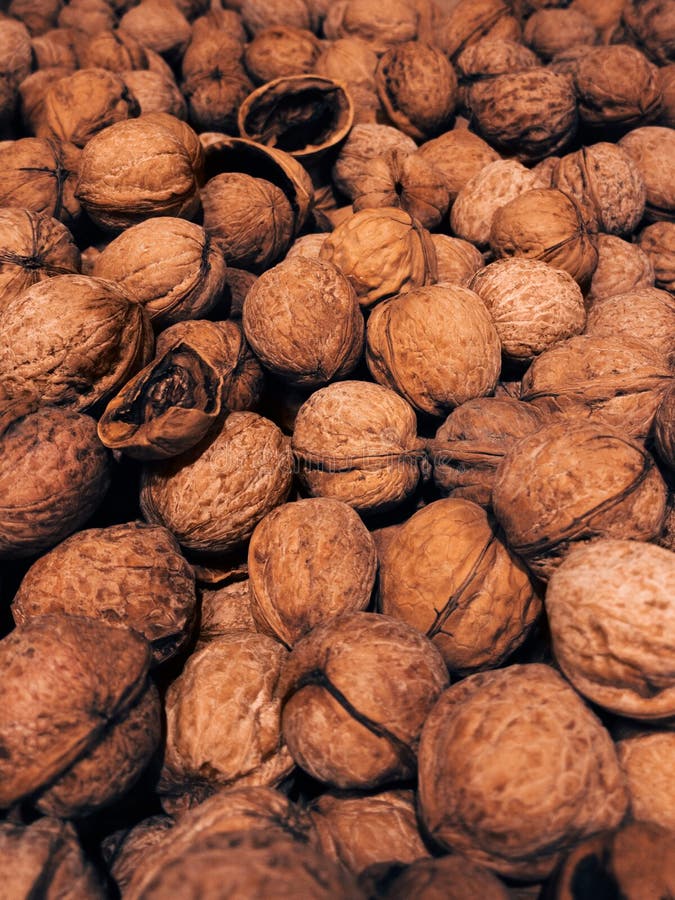 Walnuts. Close Up Background Stock Photo - Image of market, nutshell ...