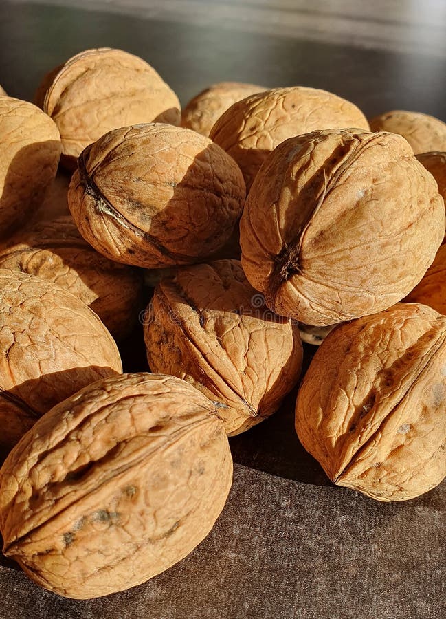 Walnuts. a Handful of Greece Nuts. Stock Photo - Image of dark, healthy ...