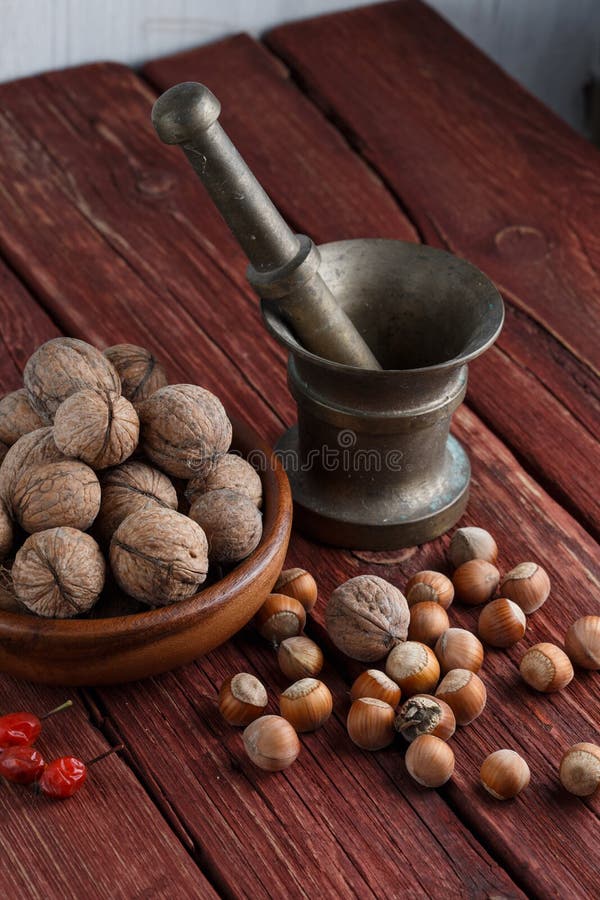 Walnuts and hazelnuts stock photo. Image of healthy, fall - 35098658