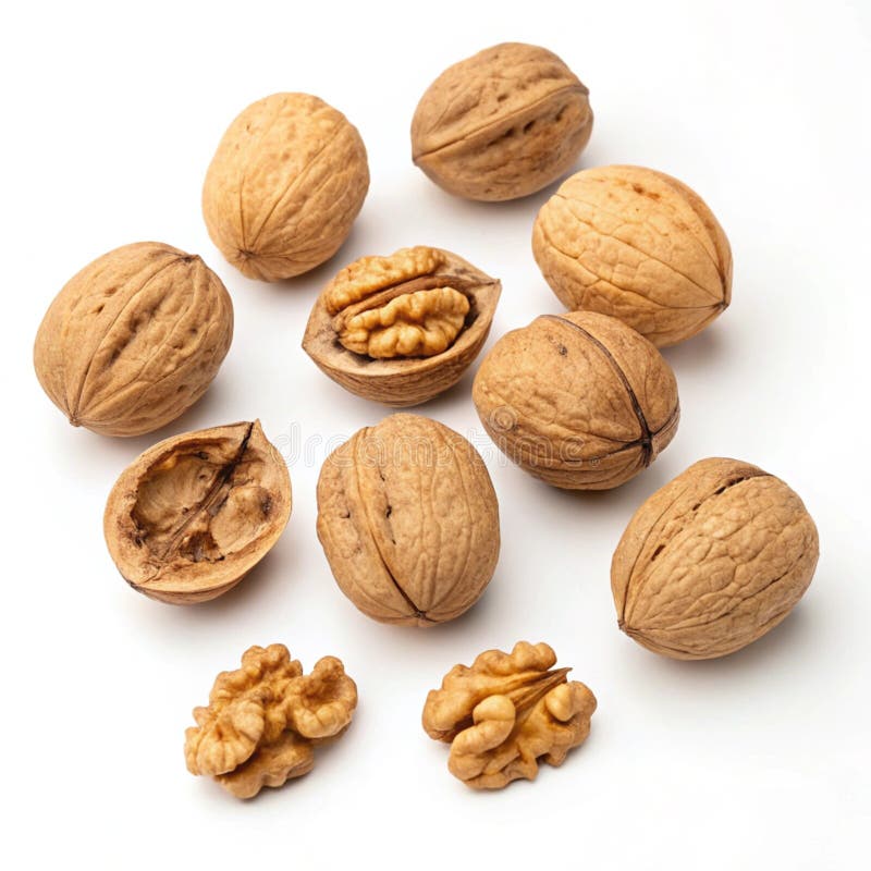 Walnuts Isolated on Transparent Background Stock Illustration ...