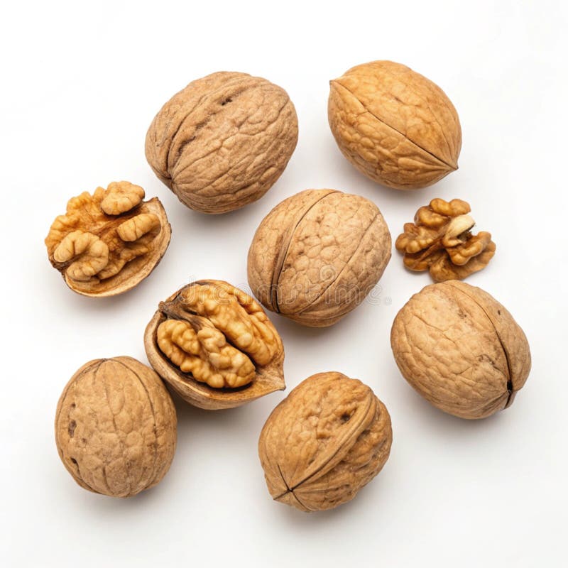 Walnuts Isolated on Transparent Background Stock Illustration ...