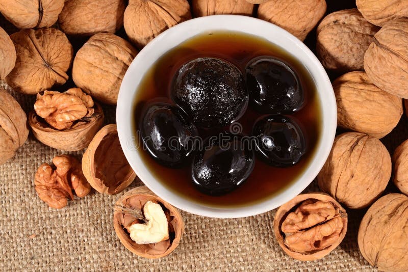 Walnuts jam stock photo. Image of organic, kitchen, homemade - 49201864