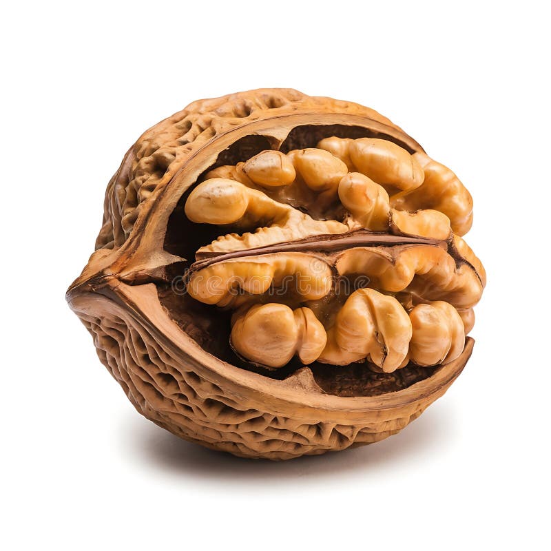 Walnuts the Most Nutritional Punch Stock Illustration - Illustration of ...