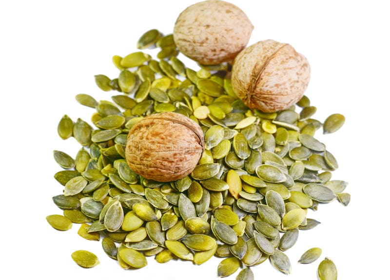 Walnuts. Pumpkin Seeds. Sunflower Seeds. Stock Image - Image of natural ...