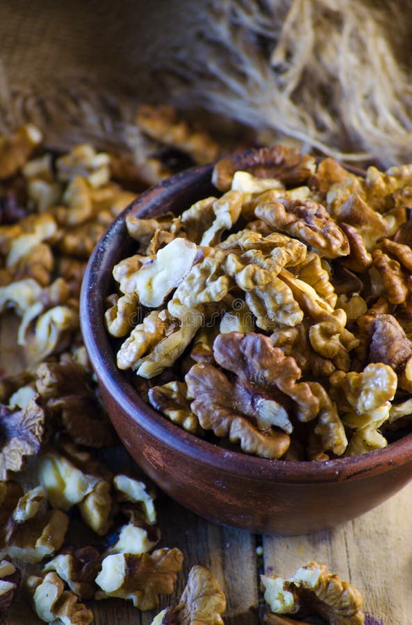 Walnuts Shelled on the Table Stock Image - Image of bowl, health: 85943227