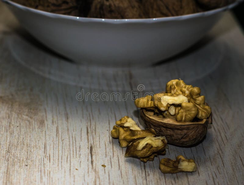Walnuts with and without Shells. Stock Photo - Image of exporter ...