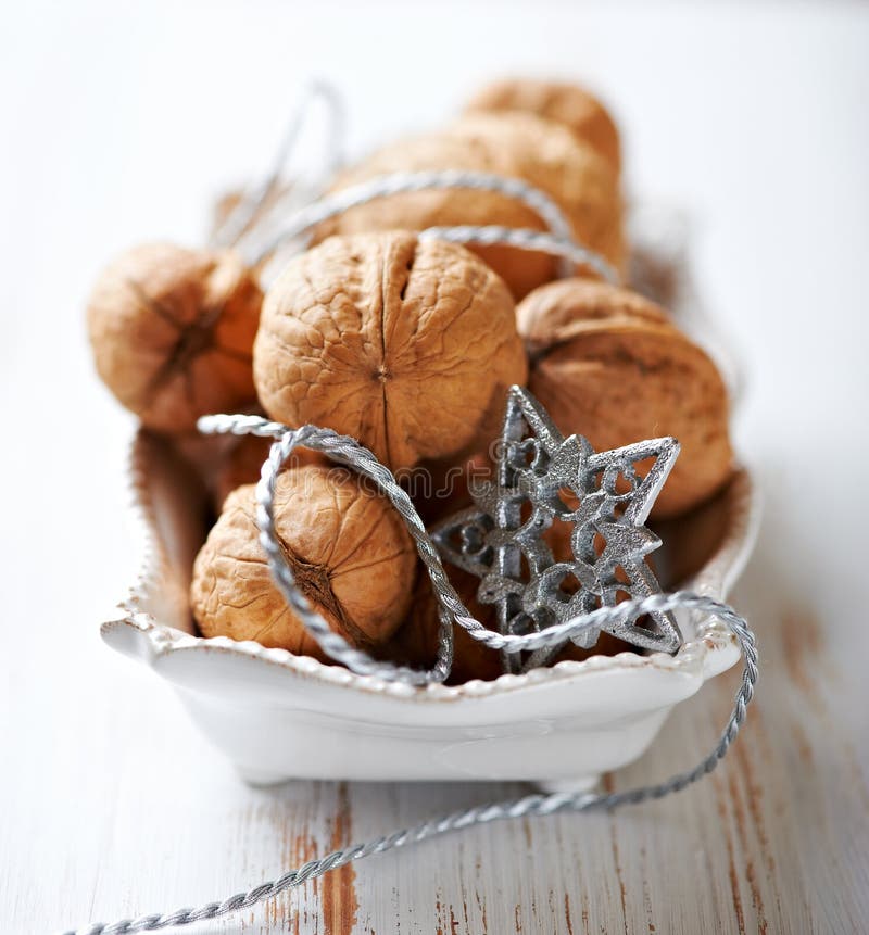 Walnuts on Rustic Wooden Board Stock Photo - Image of healthy, rustic ...