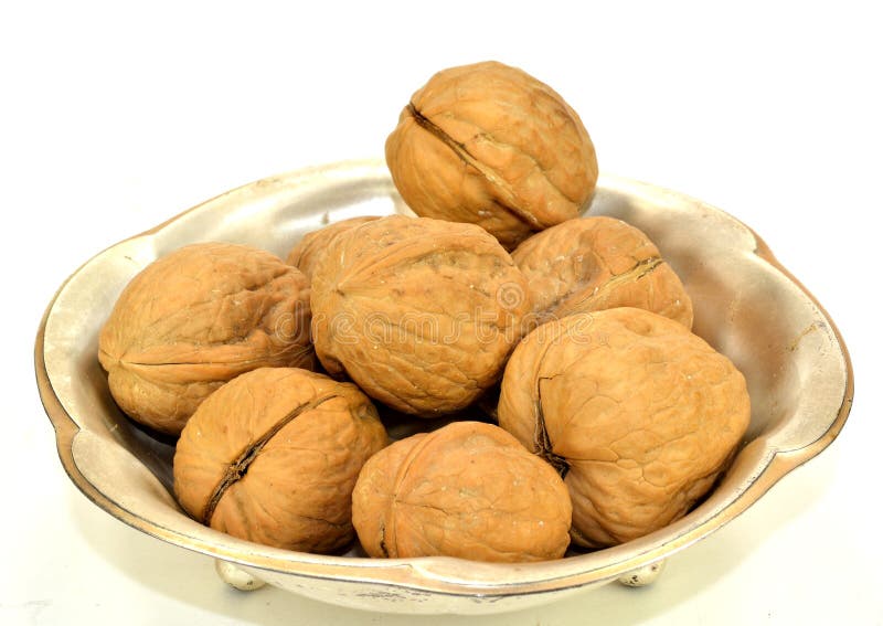 Walnuts stock image. Image of silver, walnuts, shell - 32576229