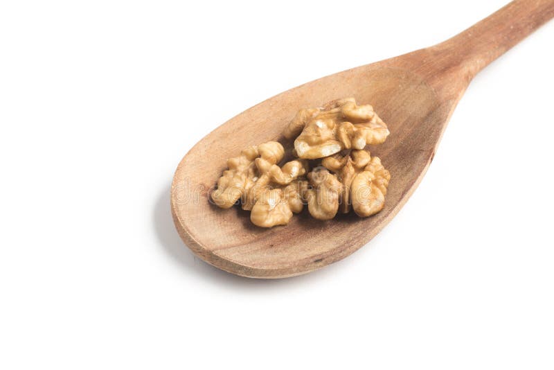 Walnuts into a spoon stock photo. Image of nuts, brown - 78880480