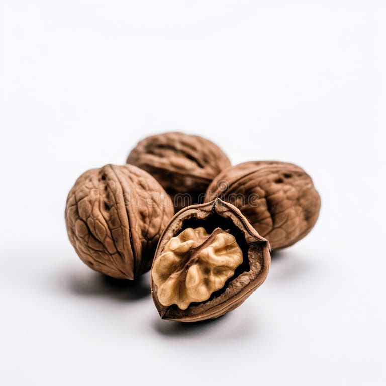 Walnuts with their shells stock illustration. Illustration of natural ...