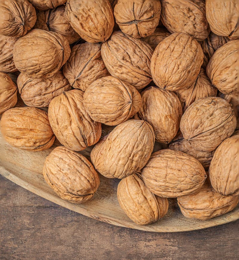 Walnuts Top View Wallpaper. Fresh Walnut Background Close Up Stock ...