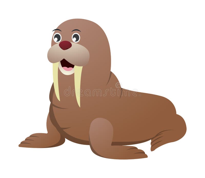 Walrus Cartoon Character . Vector Stock Vector - Illustration of fauna ...