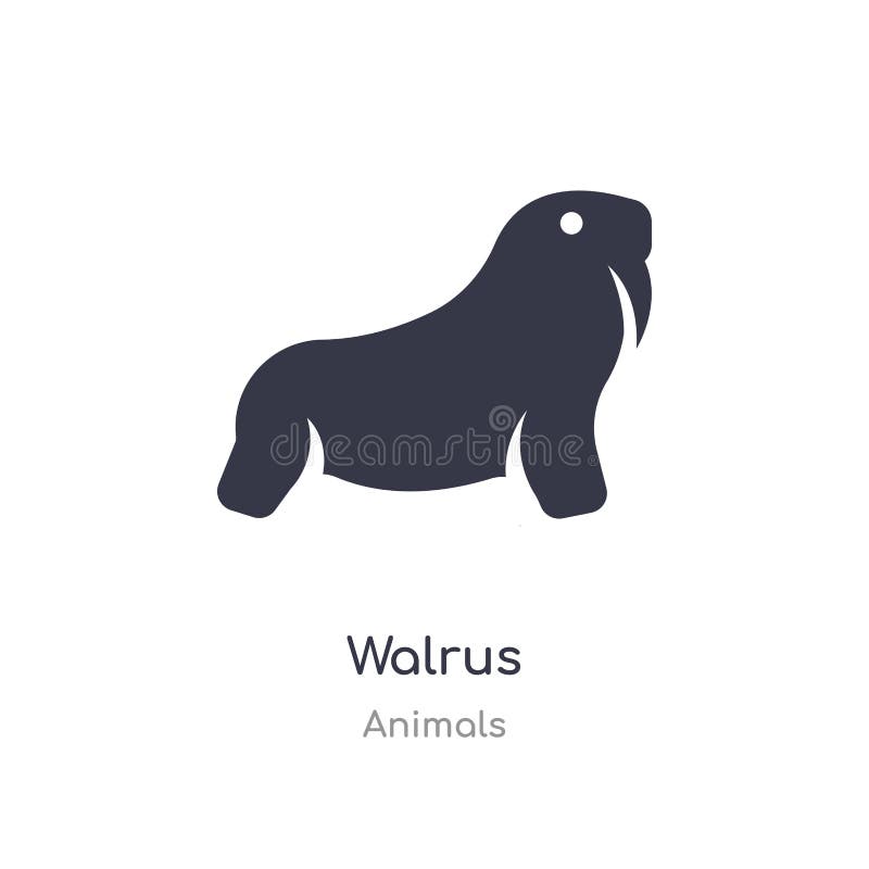 Walrus Icon. Isolated Walrus Icon Vector Illustration from Animals ...