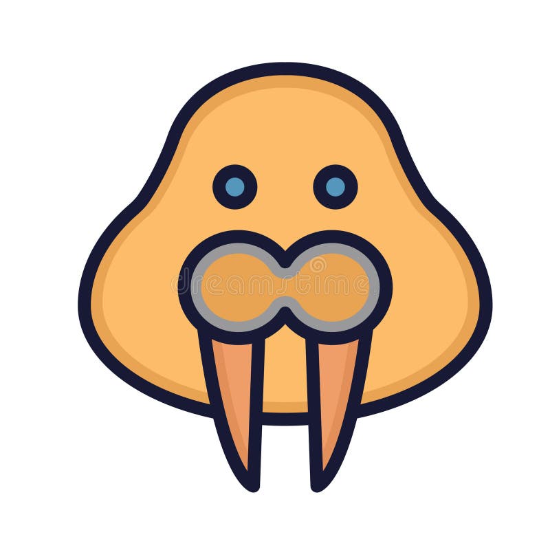 Walrus Isolated Vector Icon that Can Be Easily Modified or Edited Stock ...