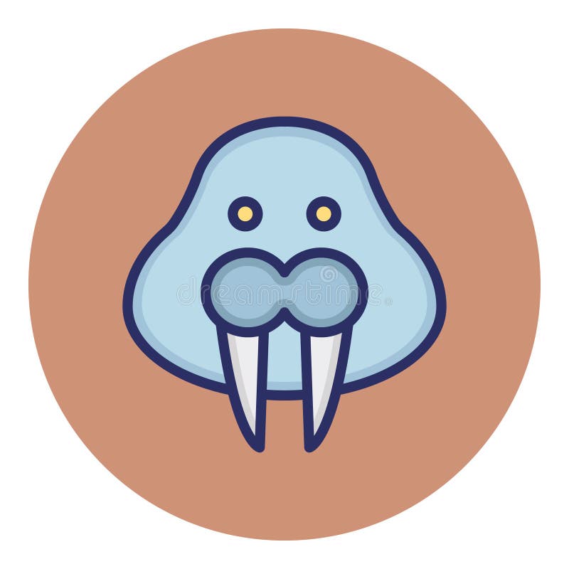 Walrus Isolated Vector Icon Which Can Be Easily Modified or Edited As ...