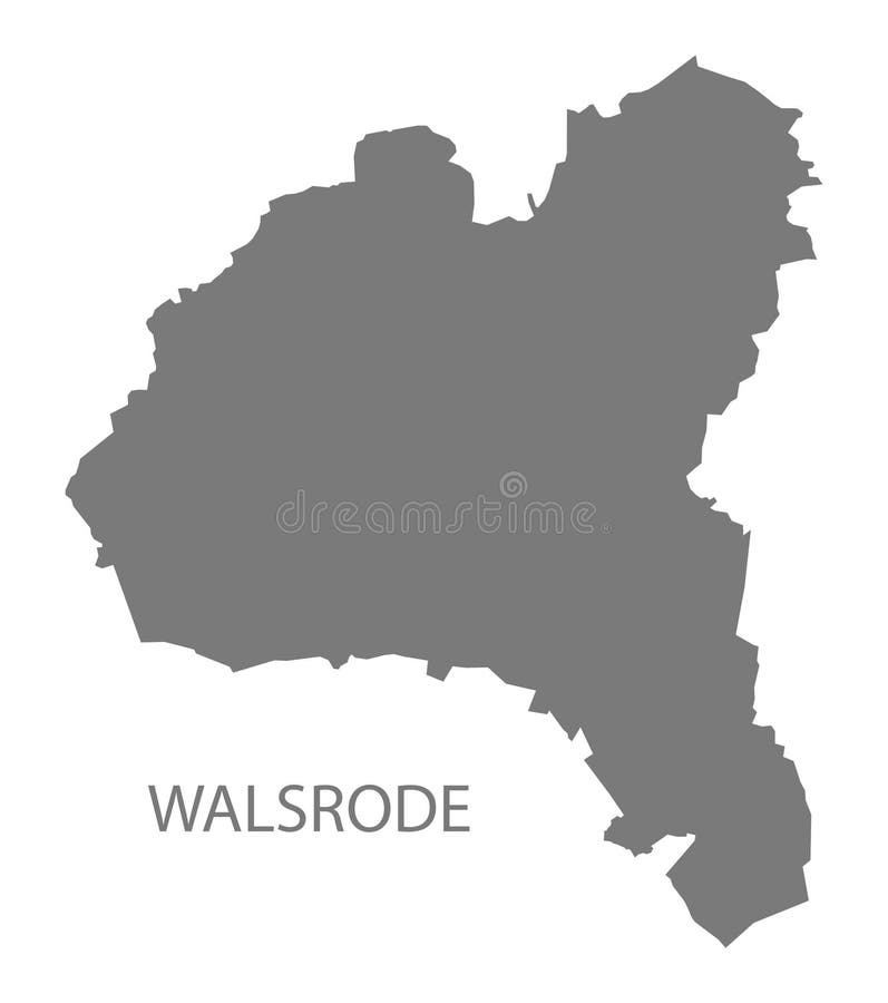 Walsrode City Map with Boroughs Grey Illustration Silhouette Shape ...