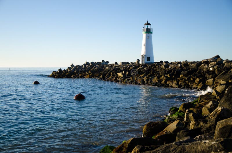 Walton Lighthouse in Santa Cruz Stock Image - Image of lighthouse, cruz ...