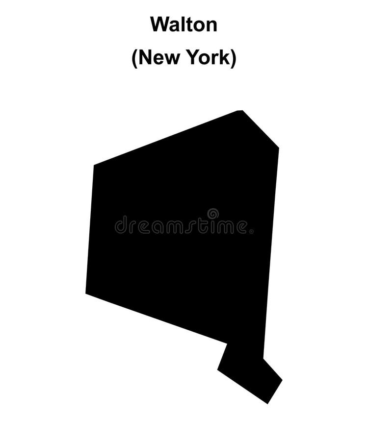 Walton outline map stock vector. Illustration of kings - 387623473