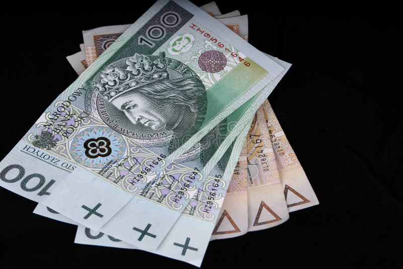 Polska Waluta Polski Złoty - PLN - Obraz Stock - Obraz złożonej z ...