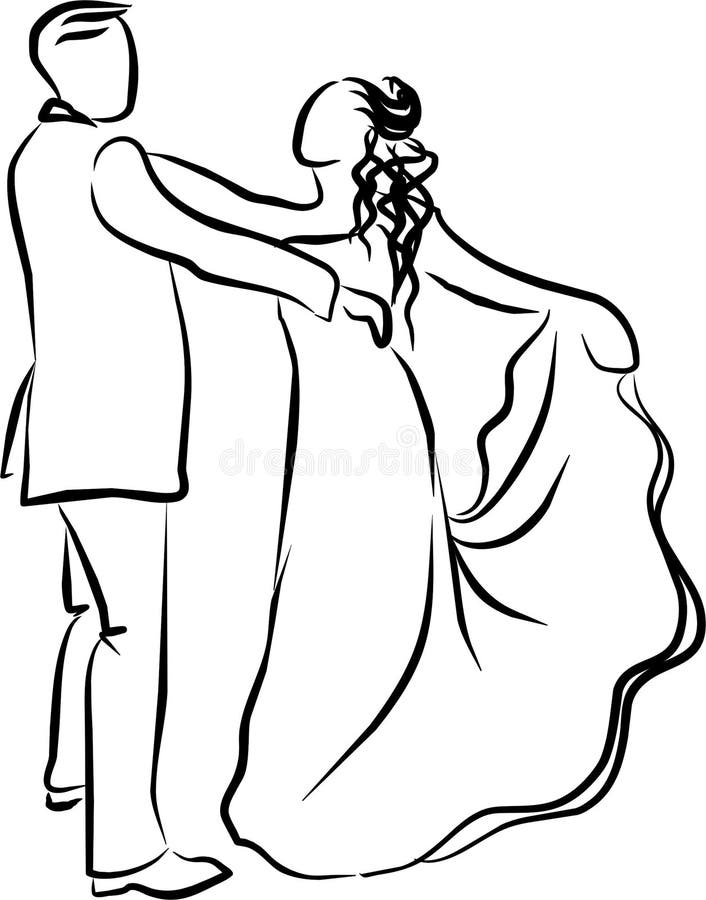 Walzer vektor abbildung. Illustration von umarmung, walzer - 19081724